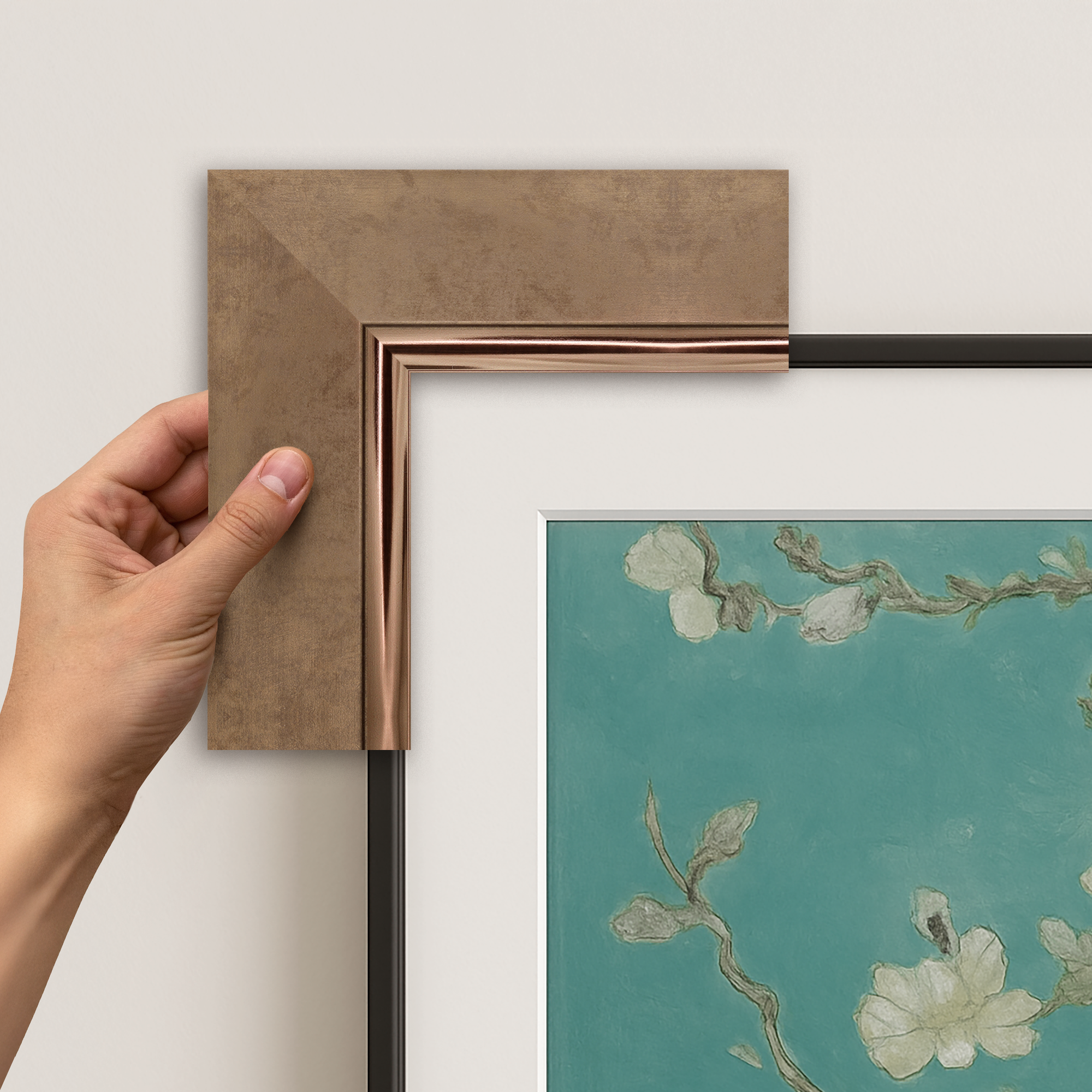 Contemporary Bronze Deco Frame | Frame My TV