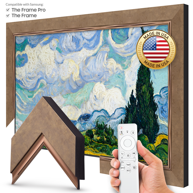 Contemporary Bronze Deco Frame | Frame My TV