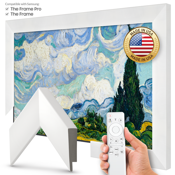 Gloss White Deco Frame | Frame My TV