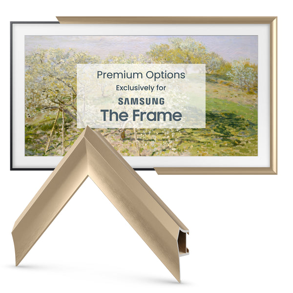Pale Gold - Alloy Prismatic Samsung Frame Bezel | Frame My TV