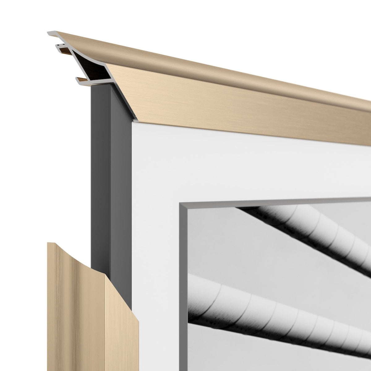 Pale Gold - Alloy Scoop Samsung Frame Bezel | Frame My TV